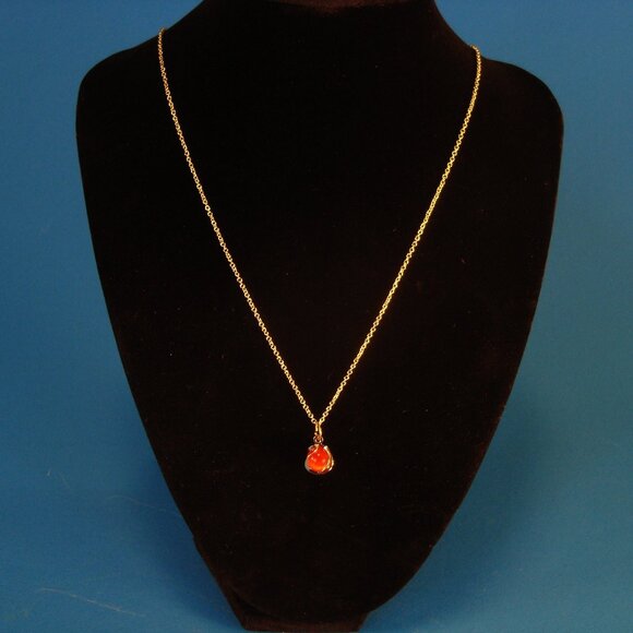 Jewelry | Cats Eye Gold Spiral Necklace Simulated Carnelian Color Cats ...